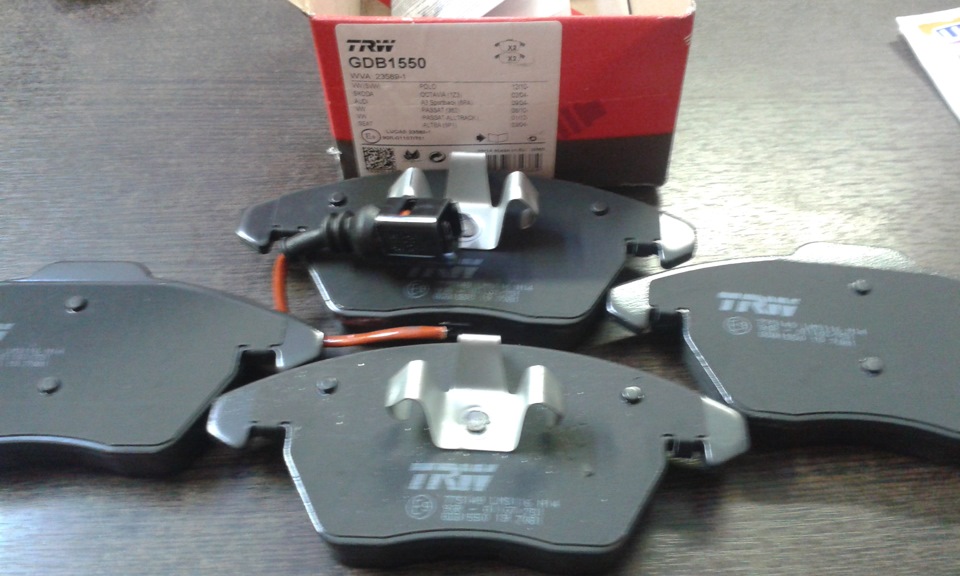 GDB1550 Комплект тормозных колодок, дисковый тормоз для SEAT, AUDI, VW ...