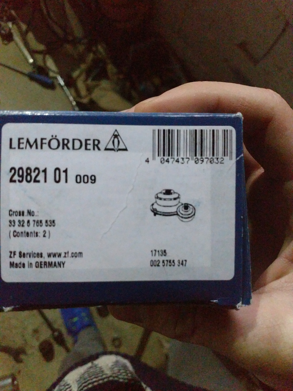 2982101 Сайлентблок рычага подвески LEMFORDER | Запчасти на DRIVE2