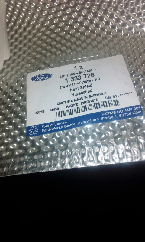 1333726 ТЕПЛОИЗОЛЯЦИЯ ПОЛА (ЗАДНЯЯ ЧАСТЬ)/HEAT S Ford | Запчасти на DRIVE2