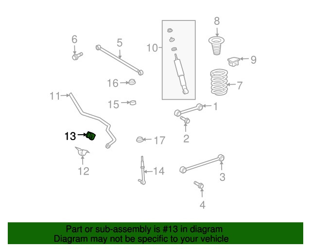 4881860030 Полиуретановая втулка стабилизатора задней подвески TOYOTA ...