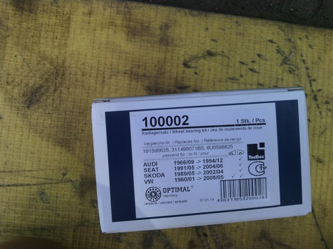 191598625 Подшипник ступицы заднего колеса / AUDI, SEAT, SKODA, VW 74 ...