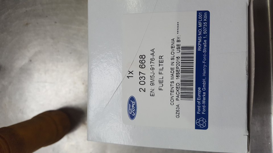 2037668 Фильтр топливный / Duratorq 2.0 10~ Ford | Запчасти на DRIVE2