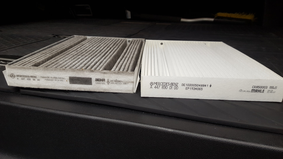 Замена салонного фильтра — Mercedes-Benz Vito (3G), 2,1 л, 2015 года ...