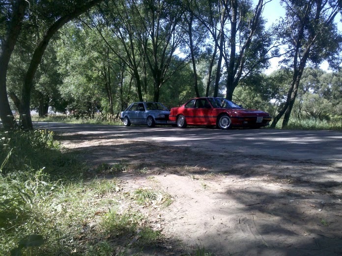 Пофоткались))) onda Prelude ba4 & Ford Escort MK III — Honda Prelude ...