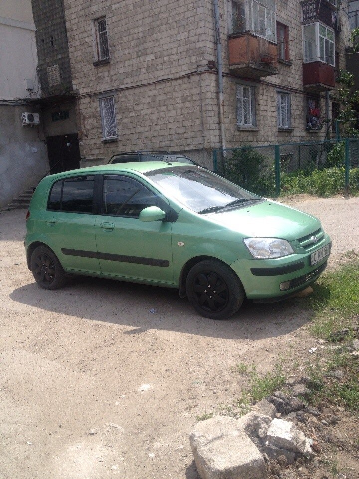 Матовые черные колпаки [ЧАСТЬ 2] — Hyundai Getz, 1,3 л, 2005 года ...
