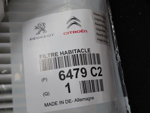 6479C2 Фильтр салона Peugeot Citroen | Запчасти на DRIVE2