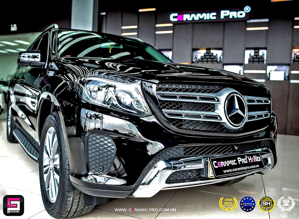 Алмазная твёрдость покрытия Ceramic Pro 9H обеспечена автомобилю Mercedes-Benz GLS 400 ...