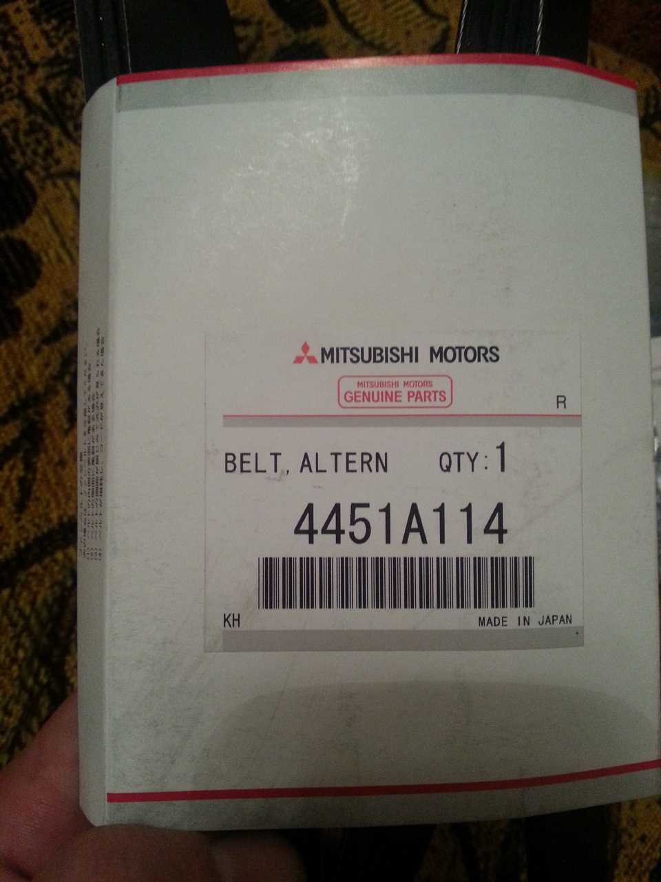 Генкин ремнь — Mitsubishi Outlander XL, 2,4 л, 2008 года | поломка | DRIVE2