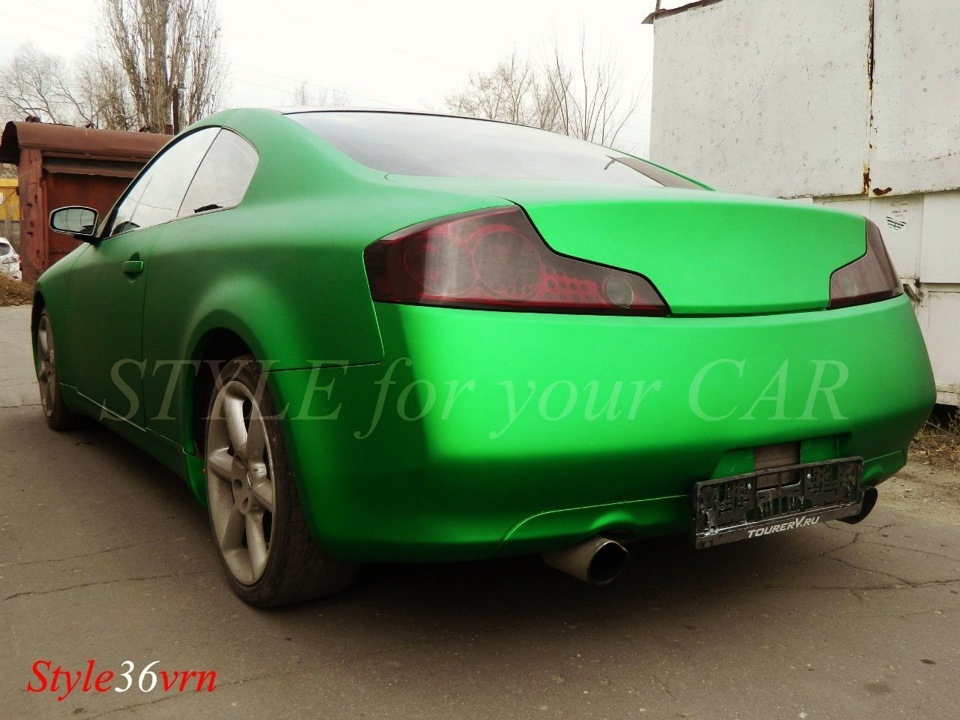 green Matt chrome — Infiniti G35 Coupe, 3,5 л, 2003 года | стайлинг ...