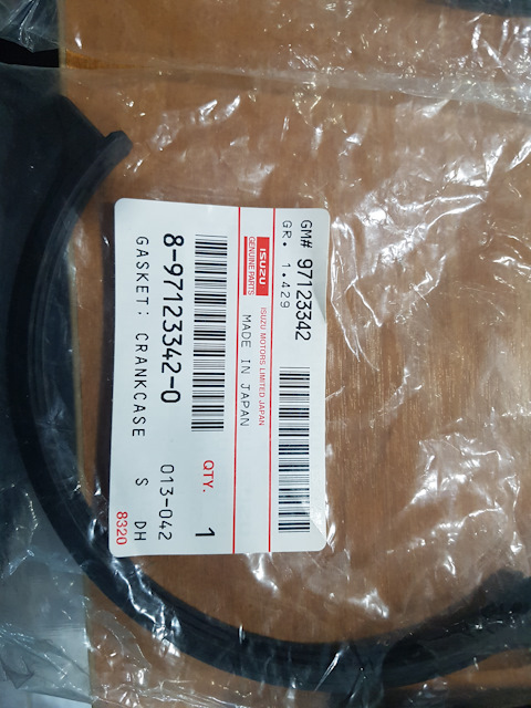 8971233420 GASKET, RUBBER Isuzu | Запчасти на DRIVE2