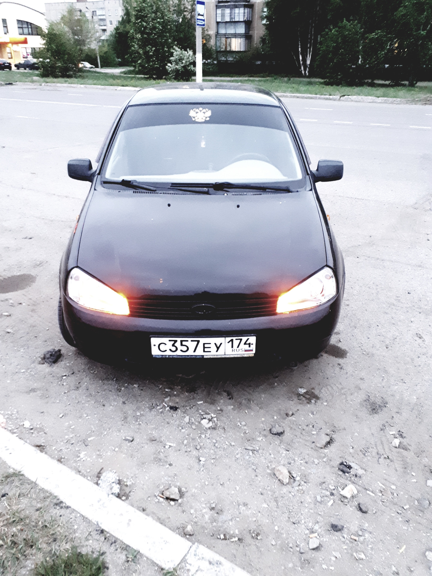 Жетлые лампы в габарит — Lada Калина седан, 1,6 л, 2010 года | стайлинг ...