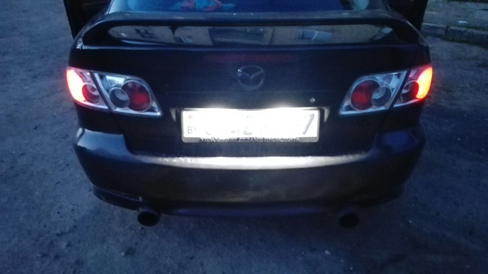 Подсветка номера — Mazda 6 (1G) GG, 2 л, 2004 года | электроника | DRIVE2