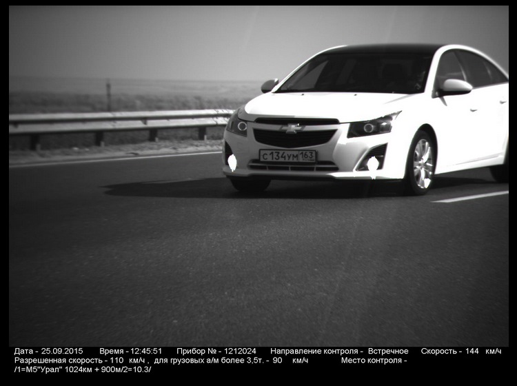 поймал камеру… +красивые цифры пробега — Chevrolet Cruze (1G), 1,8 л ...