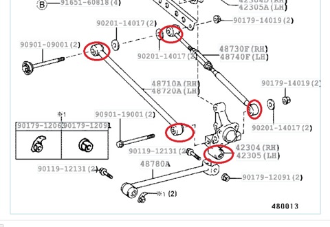 9090119001 Болт с эксцентриком TOYOTA LEXUS | Запчасти на DRIVE2
