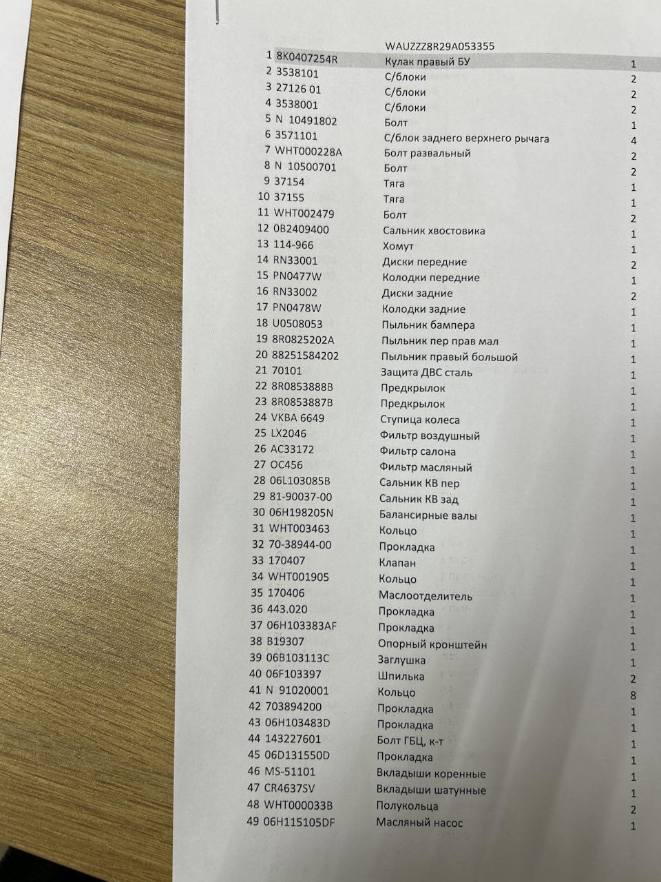 8K0407254R Подшипник VAG | Запчасти на DRIVE2