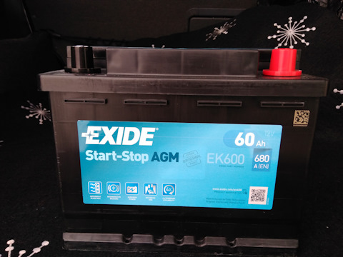 EK600 Аккумуляторная батарея EXIDE | Запчасти на DRIVE2