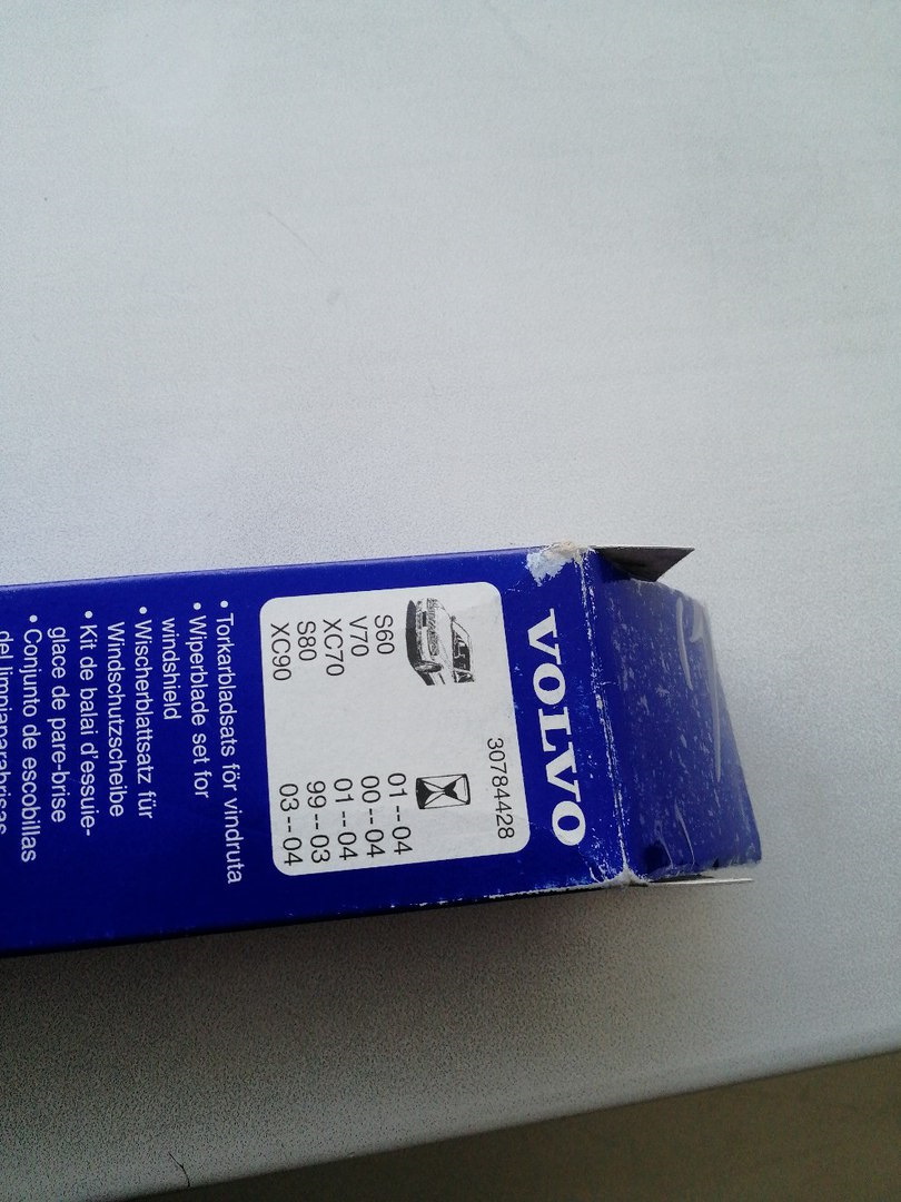30784428 ЩЕТКИ СТЕКЛООЧИСТИТЕЛЯ ПЕРЕДНЕГО (2 шт.) S60 (02-09), S80 (98 ...