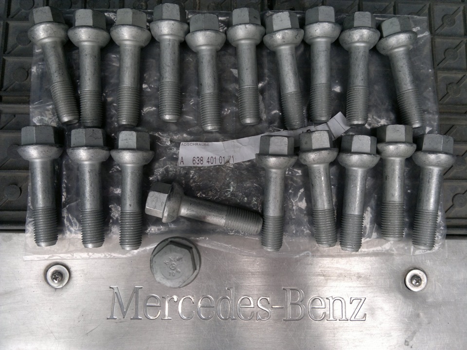 Замена болтов и глушитиля! — Mercedes-Benz V-Class (W638), 2,2 л, 1999 ...