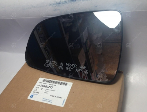 96800777 Стекло левого зеркала / Chevrolet Aveo 06~ GM | Запчасти на DRIVE2