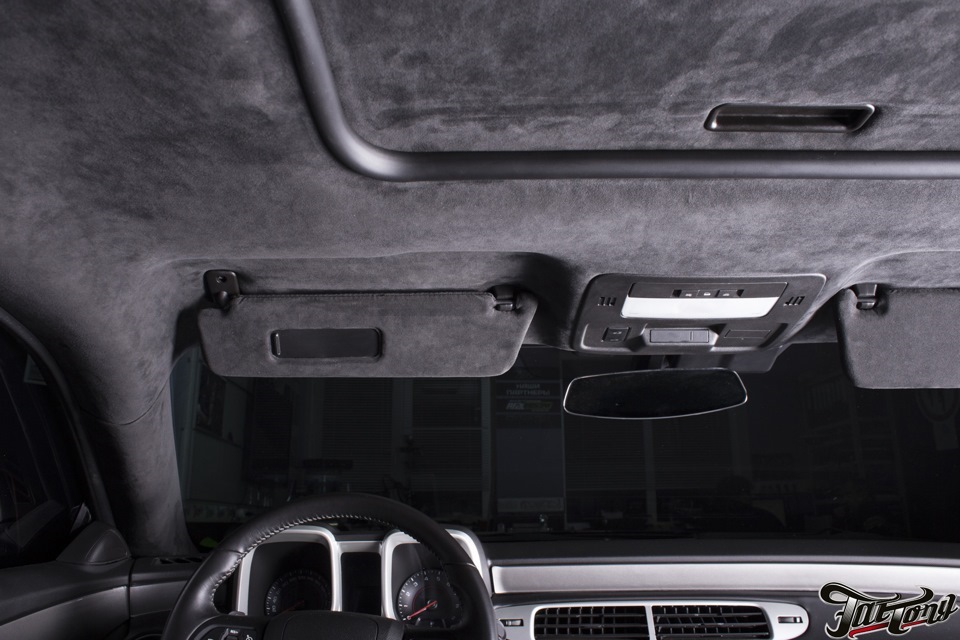 Chevrolet Camaro. Пошив потолка в Alcantara. — FatTony на DRIVE2