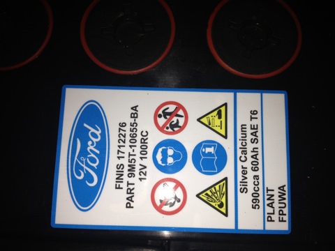 1712276 АККУМУЛЯТОР 60AH Ford | Запчасти на DRIVE2