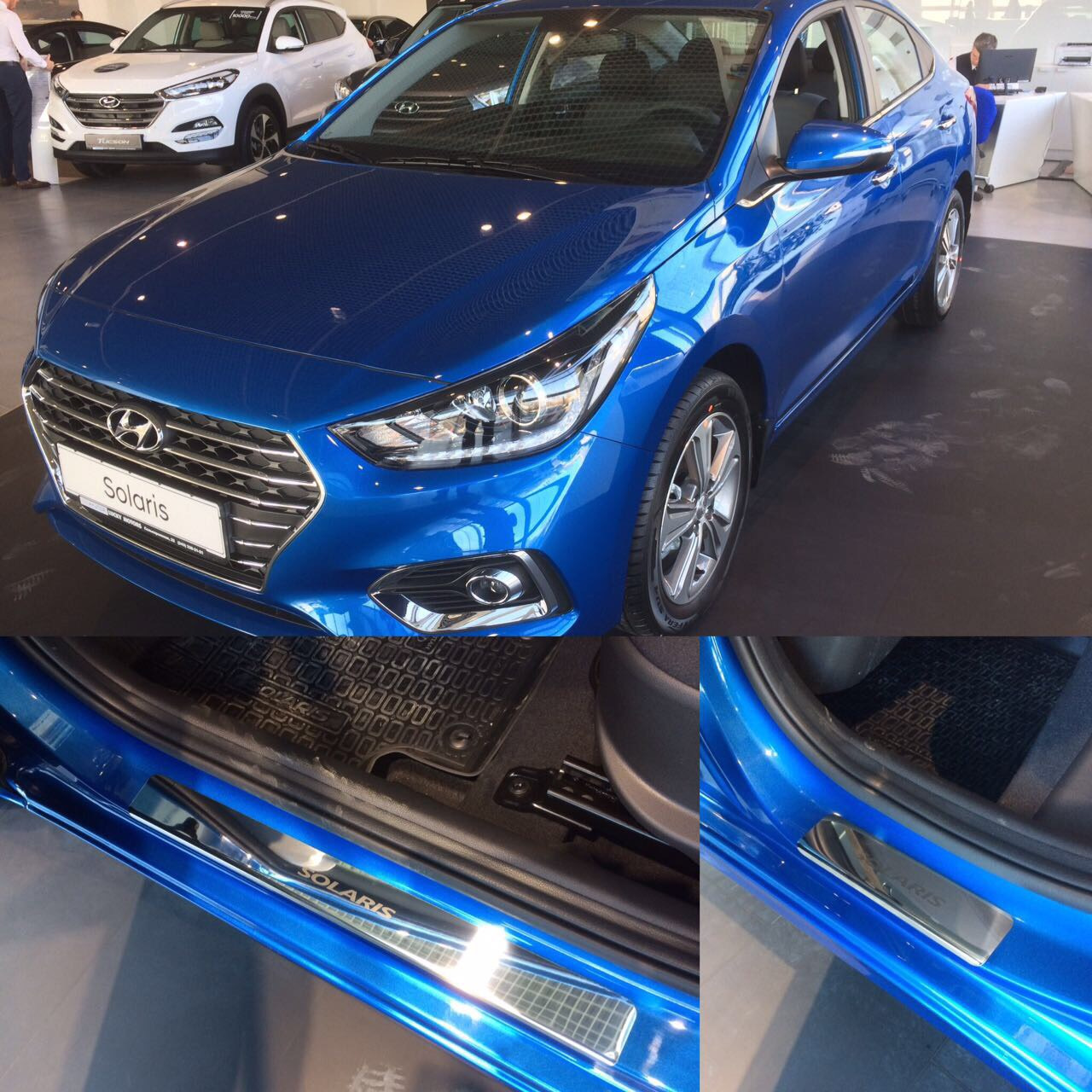 НАКЛАДКИ НА ПОРОГИ ХЕНДЕЙ СОЛЯРИС 2017- (hyundai solaris 2017 ...