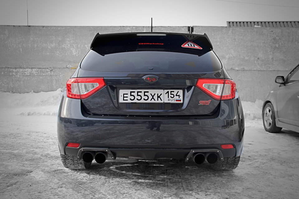 Full Carbonfiber Exhaust heat shield covers for STi GRB/GRF — Subaru ...