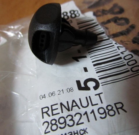 289321198R Жиклер омывателя ветр.стекла RENAULT | Запчасти на DRIVE2