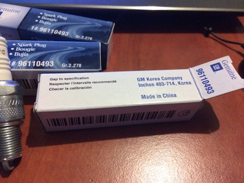 96110493 Свеча зажигания GM | Запчасти на DRIVE2