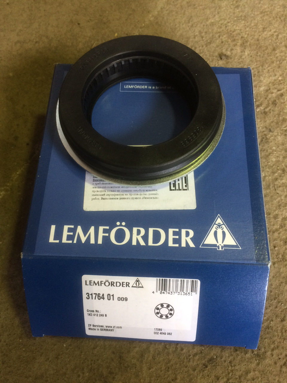 1K0412249B Подшипники опоры стойки амортизатора VAG | Запчасти на DRIVE2