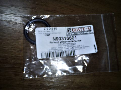 N90316801 Кольцо уплотнительное круглое 19,6х3,65 (3) VAG | Запчасти на ...