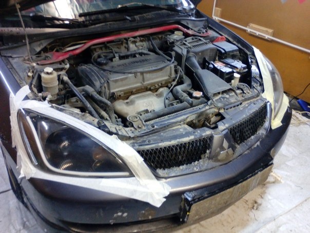 Полировка и легкое тонирование фар — Mitsubishi Lancer IX, 2 л, 2006 ...