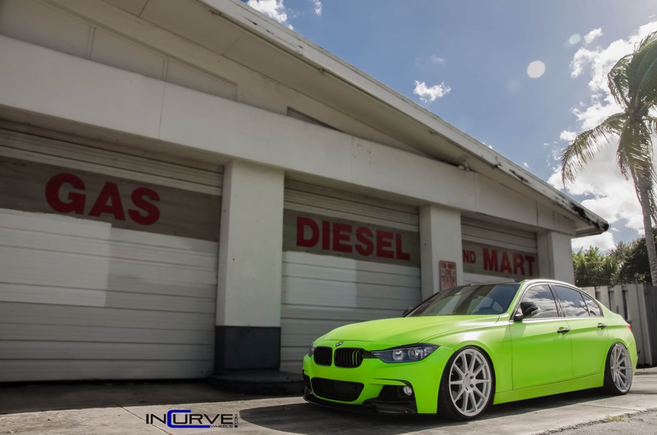 Matte Green BMW F30 | IC-S10 Deep Concave — TuningPoint | AWE Tuning ...