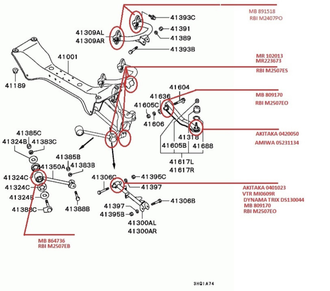 Замена задней подвески — Mitsubishi Galant (8G), 2 л, 2003 года | визит ...