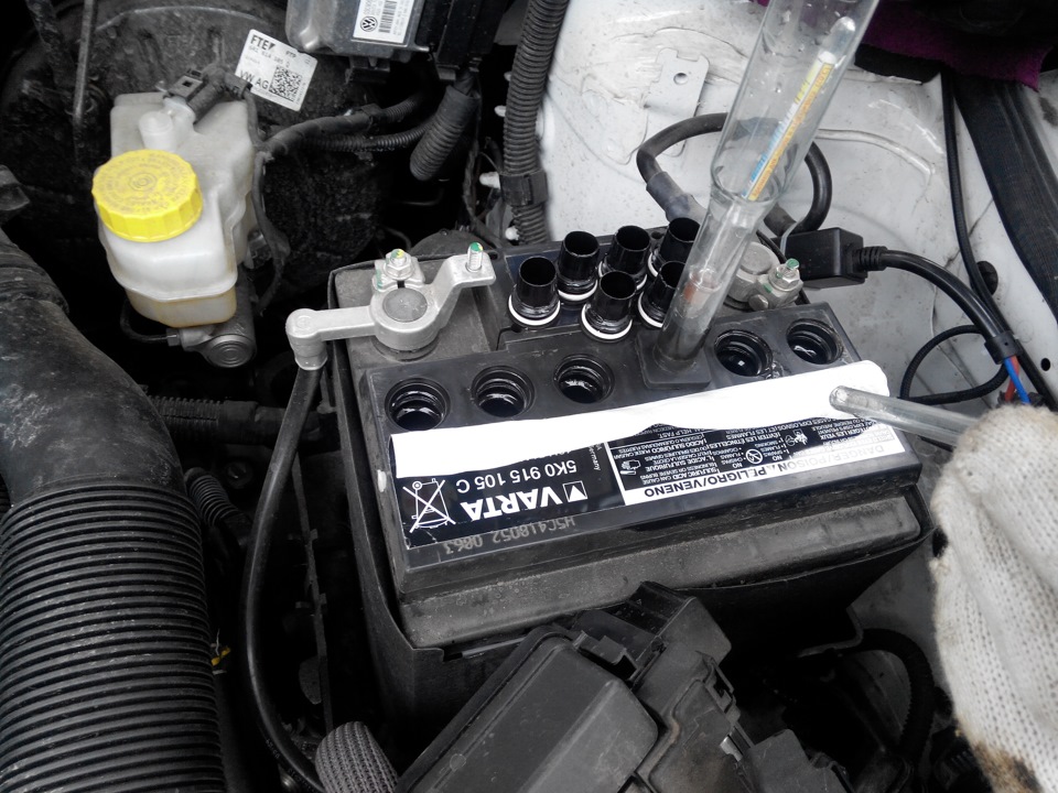 5K0915105C АКБ C индик. степени заряж., с VAG | Запчасти на DRIVE2