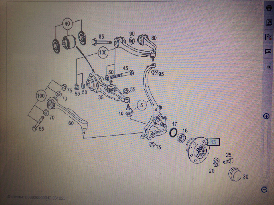 Подшипник передней ступицы — Mercedes-Benz CL (W215), 5 л, 2003 года ...