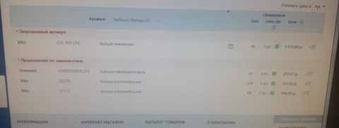 020409374 Кольцо коническое VAG | Запчасти на DRIVE2