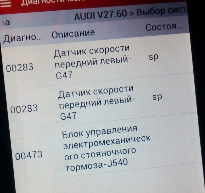 РЕШЕНО. Ошибка ABS, Ручник, Центр-замок(G47, J540, J393) — Audi A4 (B8 ...