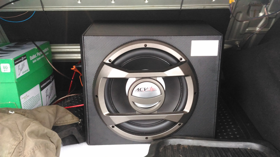 Если очень захотеть, то будет "боом-бом"™! Сабвуфер ACV BBA-12 — Dacia Logan (1G), 1,6 л, 2006 ...