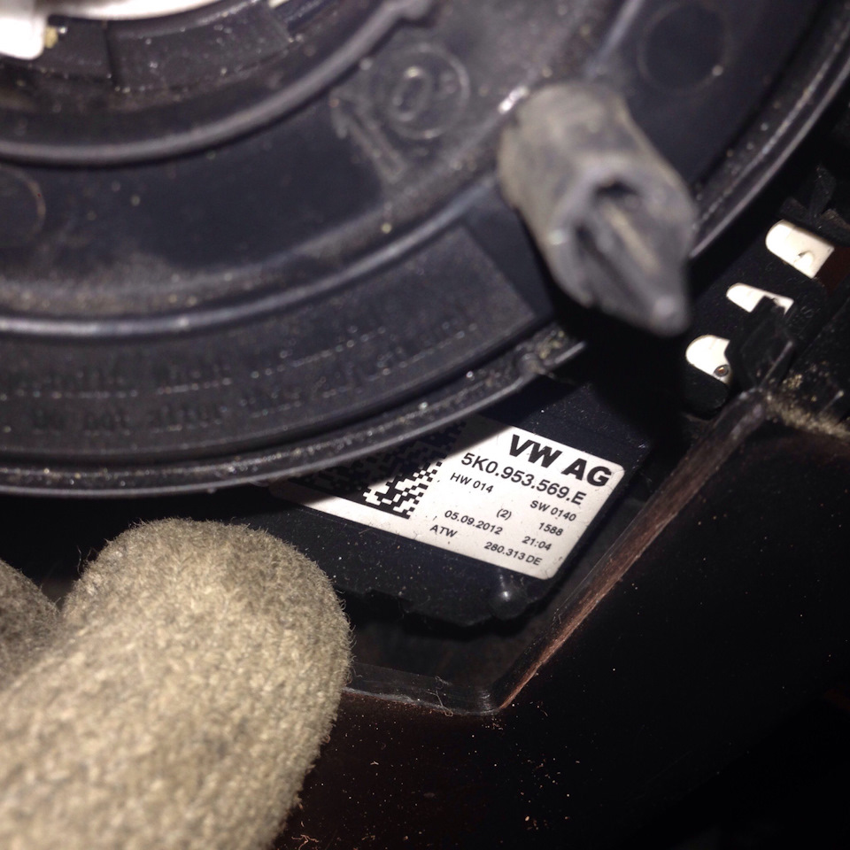 5K0953569E Механизм подрулевой для SRS (ленточный) VW Jetta 2011>;Golf ...
