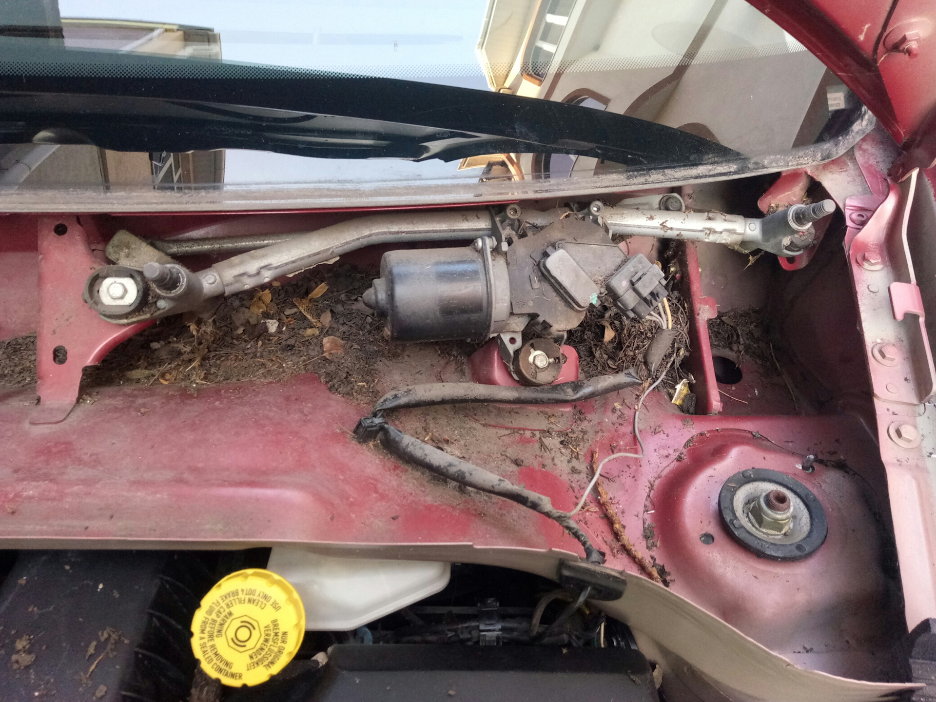 Уборка в зоне дворников и фильтра салона — Citroen C3 (1G), 1,4 л, 2007 ...