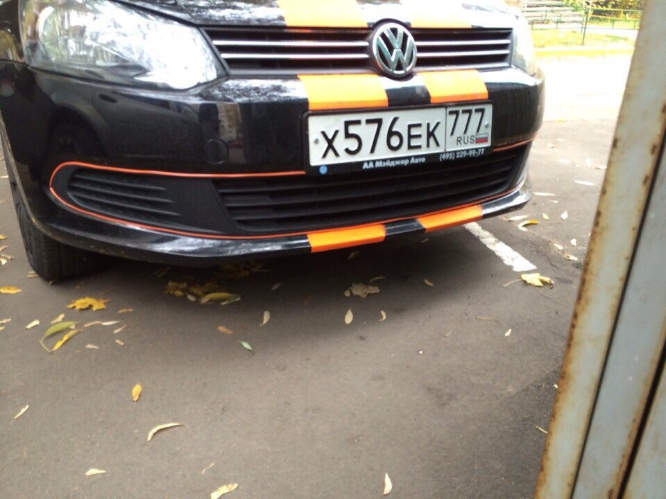 Мелкий тюнинг решетки радиатора — Volkswagen Polo Sedan, 1,6 л, 2014 ...