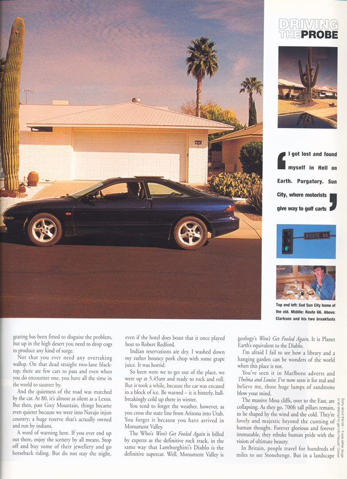 Jeremy Clarkson and Ford Probe in 1993 — Ford Probe II, 2 л, 1995 года ...