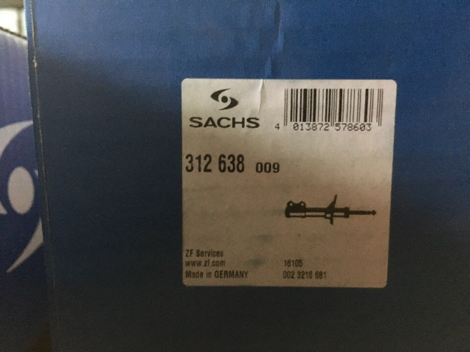 312638 Амортизатор для AUDI SACHS | Запчасти на DRIVE2