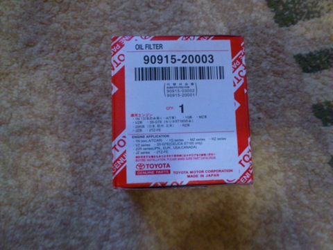 9091520003 Фильтр масляный TOYOTA LEXUS | Запчасти на DRIVE2