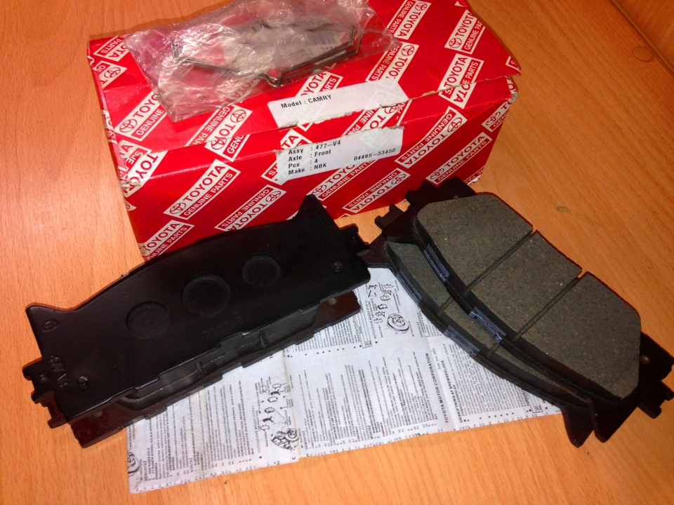 колодки + тормозная жидкость — Toyota Camry (XV40), 2,4 л, 2008 года ...