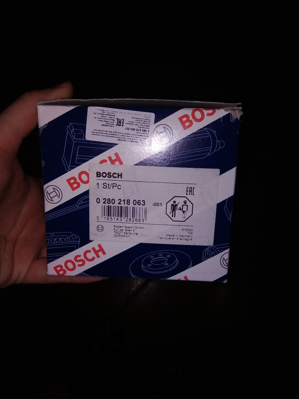0280218063 ДАТЧИК МАССОВОГО РАСХОДА ВОЗДУХА BOSCH | Запчасти на DRIVE2