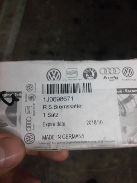 1J0698671 Ремкомплект заднего cуппорта / AUDI, SEAT, SKODA, VW 97~ VAG ...