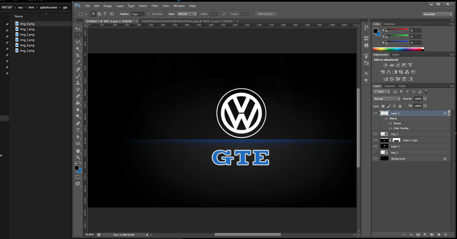 Working on a startup screen with the new VW logo — Volkswagen Golf GTE ...