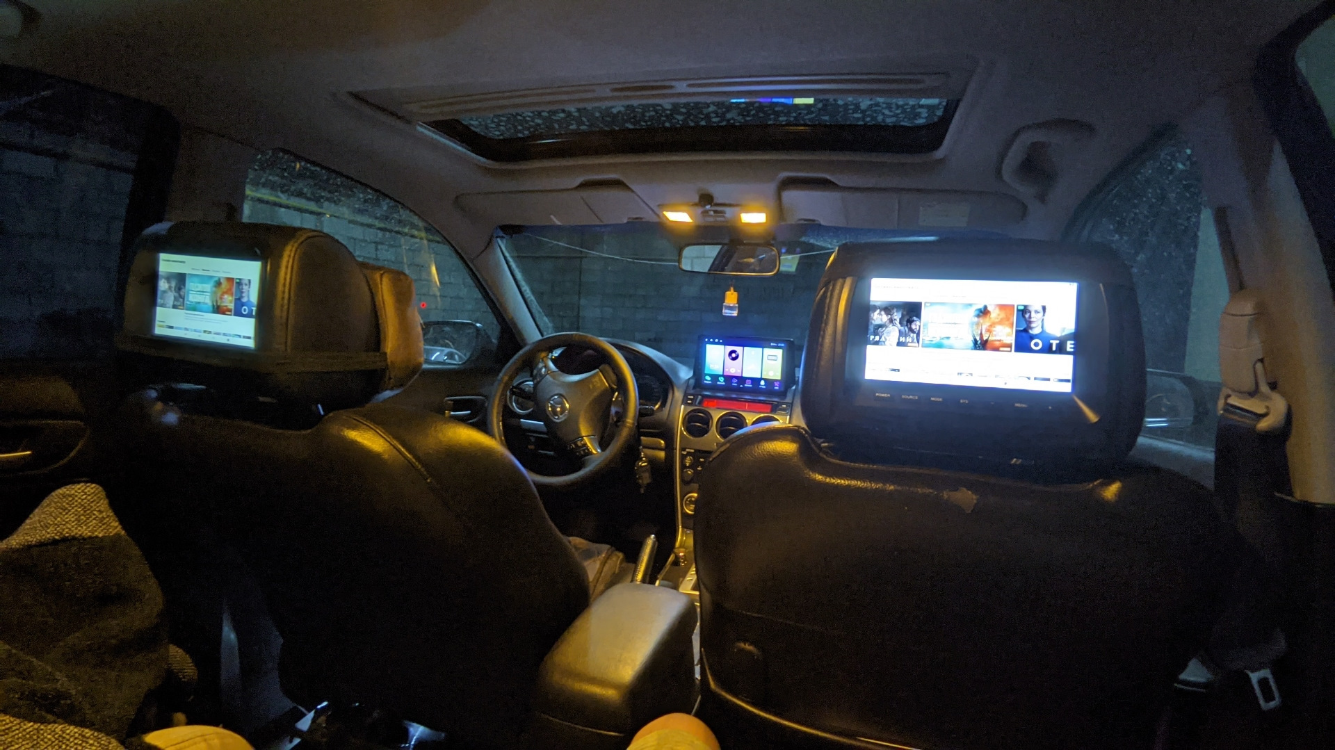 Подголовники с монитором. Android tv в машину — Mazda 6 (1G) GG, 2 л ...